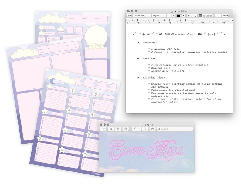 Night Character Sheet — D&D 5e — Form Fillable + Printable PDF - Etsy