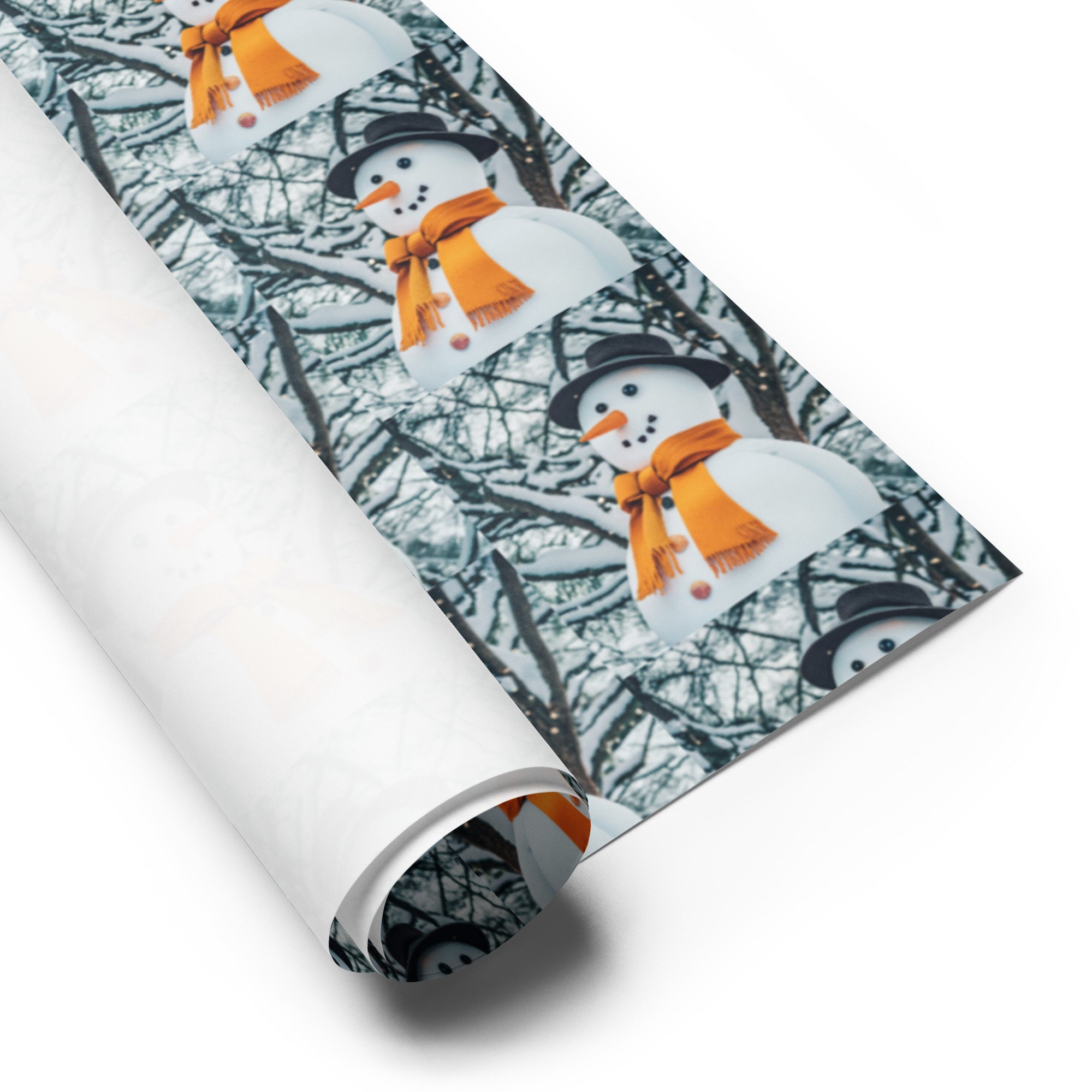 Wrapping Paper Sheets Christmas Snowman Wrapping Paper. - Etsy
