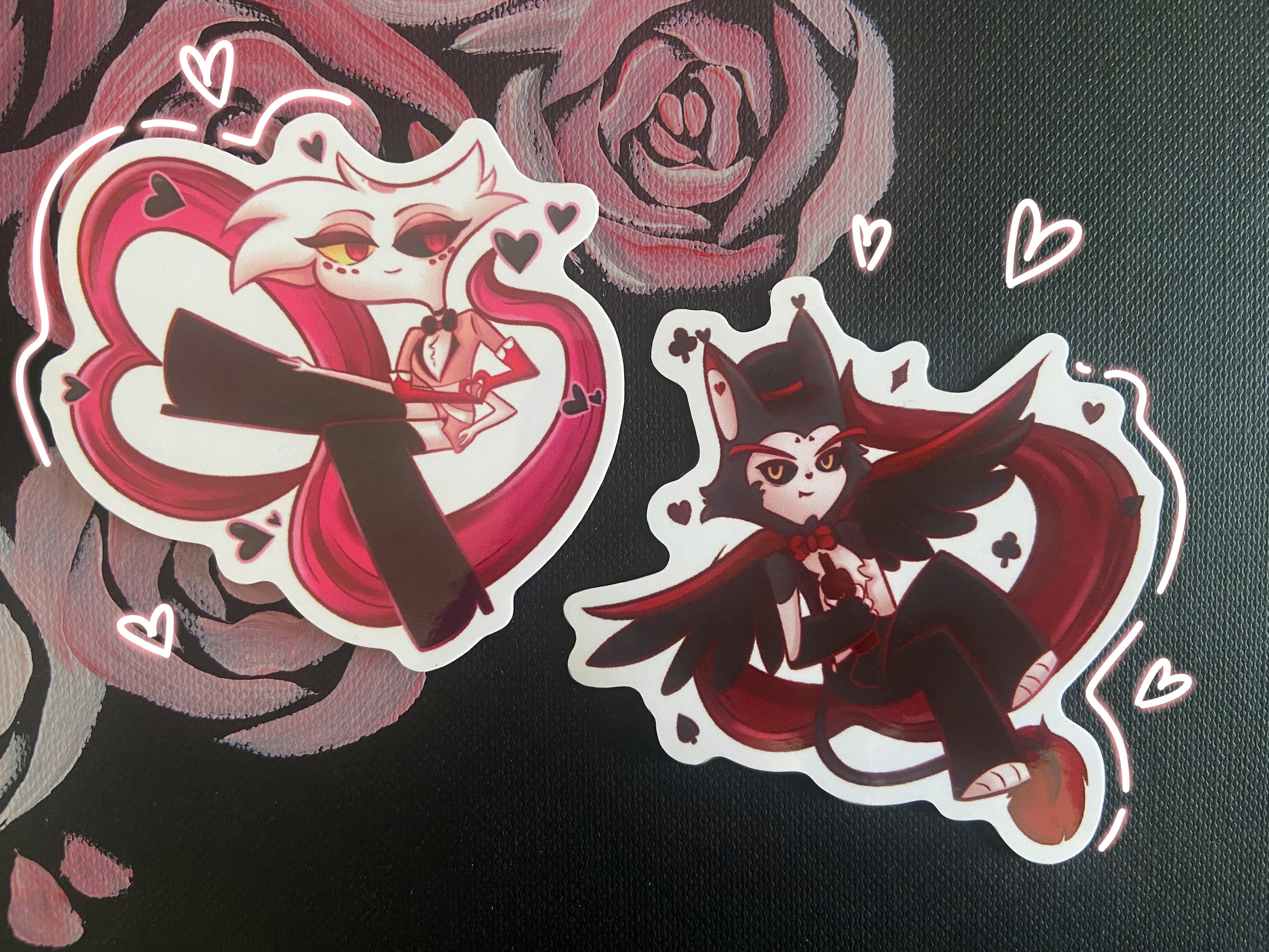 Angel Dust & Husk Hazbin Hotel Die Cut Stickers - Etsy