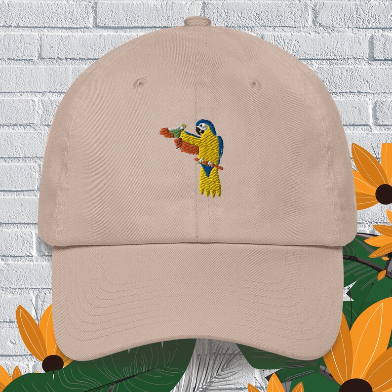 Parrot With Margarita Embroidered Dad Hat, for Men, for Women ...
