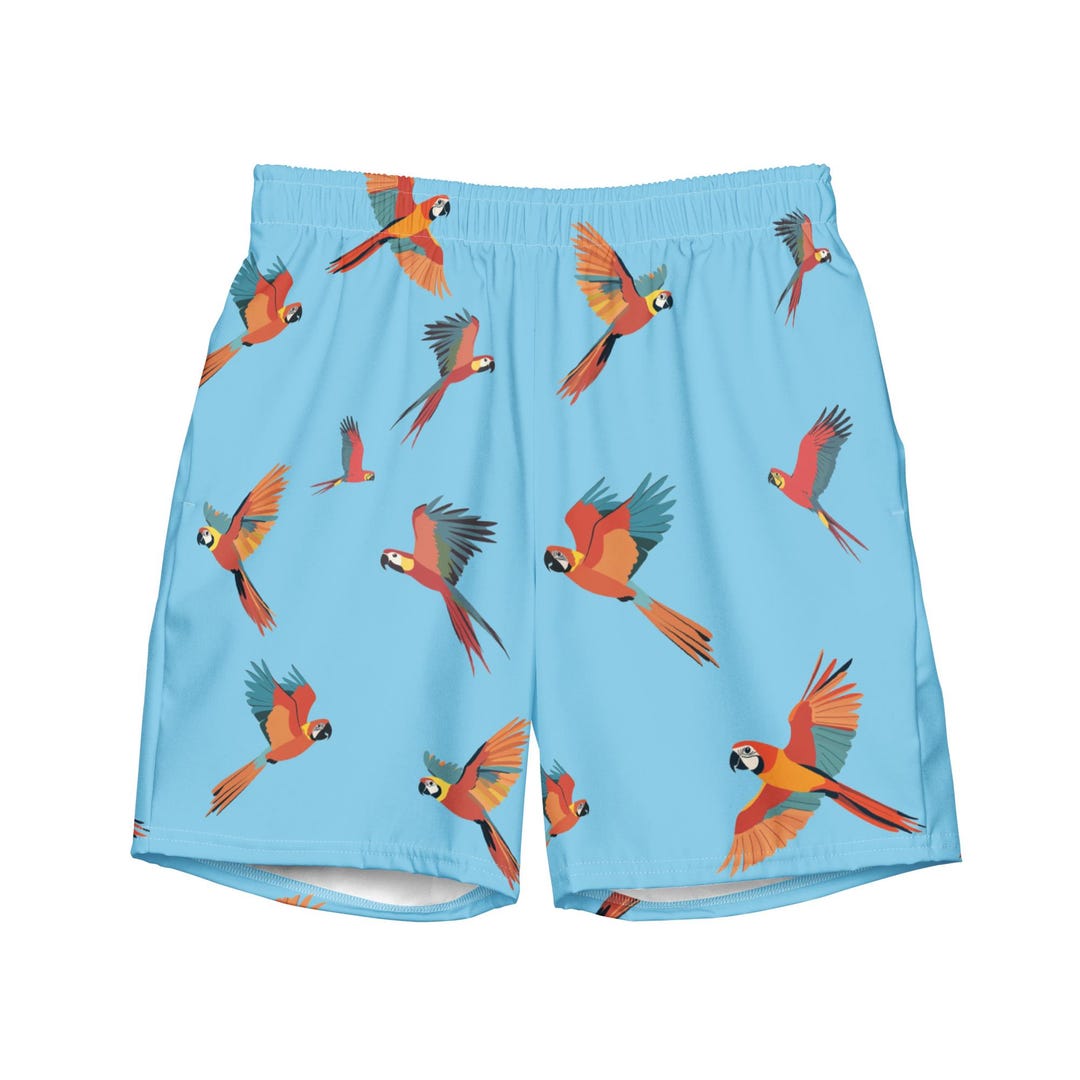 Parrot Party All-over Print Recycled Swim Trunks, Swimsuit, for Men ...
