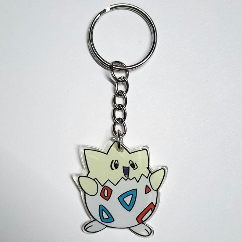 Togepi Pokemon Keychain Gift for Pokémon Fans of Pokémon Cartoon ...