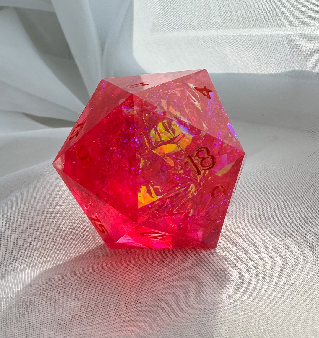 Handmade Resin Chonk D20, “afterburner”, 40mm Mega Chonk D20, Dice for ...