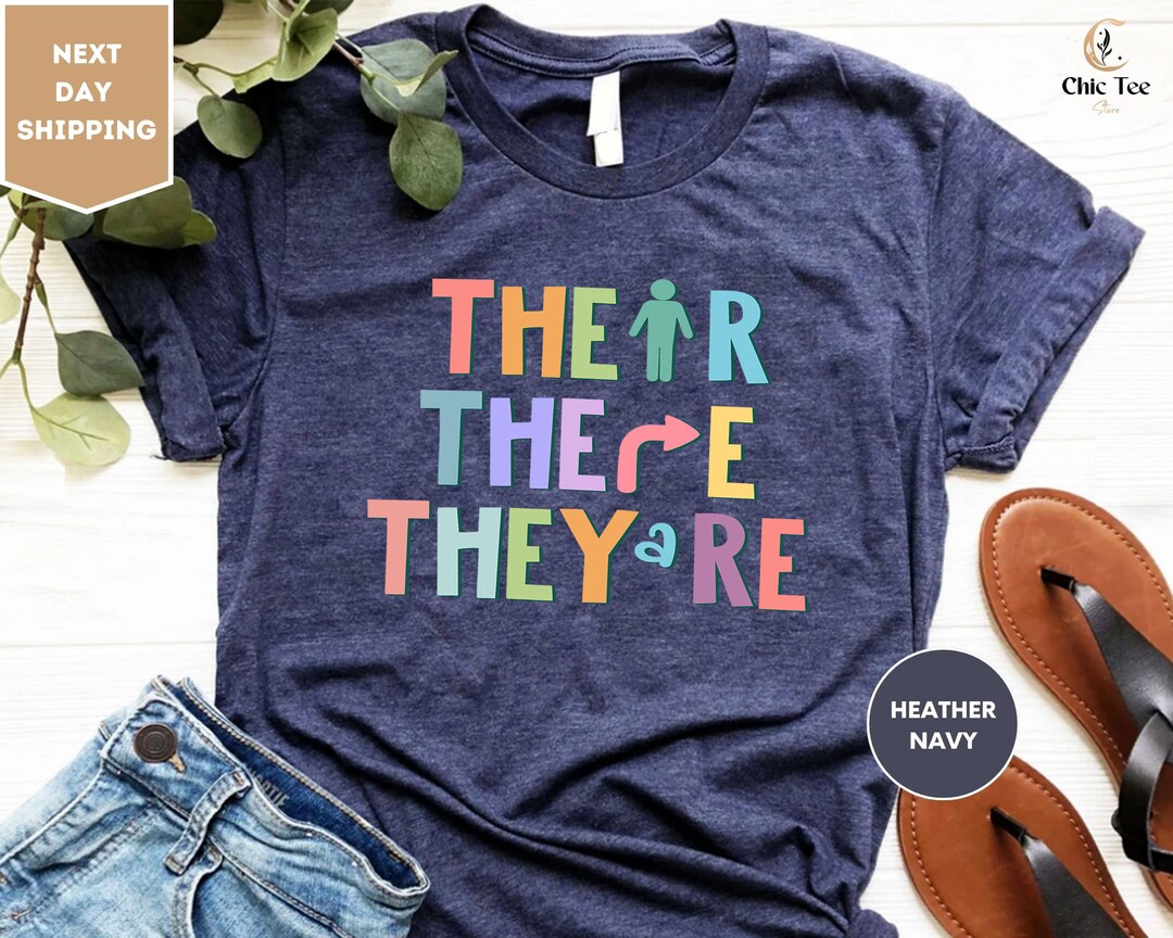 Their There They're Shirt, English Literary T-shirt, Funny Grammar ...