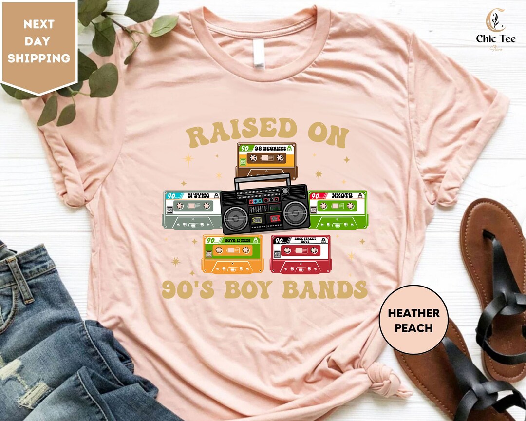 Raised on 90s Bands Shirt, Western Shirt, Boy Bands T-shirt, Music ...