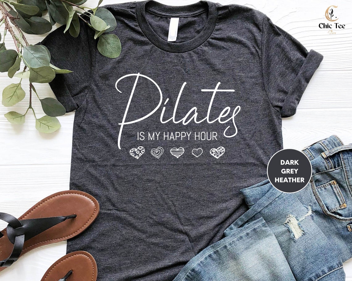 Pilates is My Happy Hour Shirt, Pilates T-shirt, Gym Shirt, Pilates ...