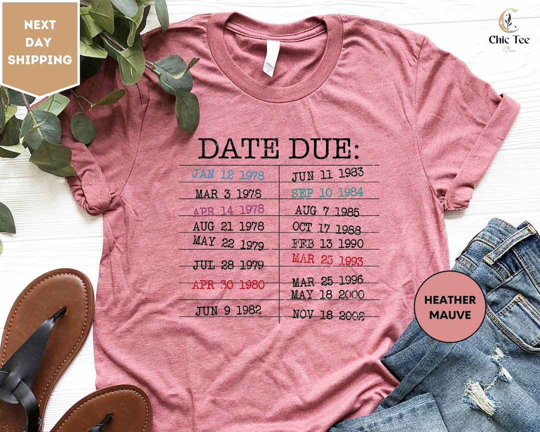 Library Card Due Date Shirt, Library Card Shirt, Book Lovers Shirt ...