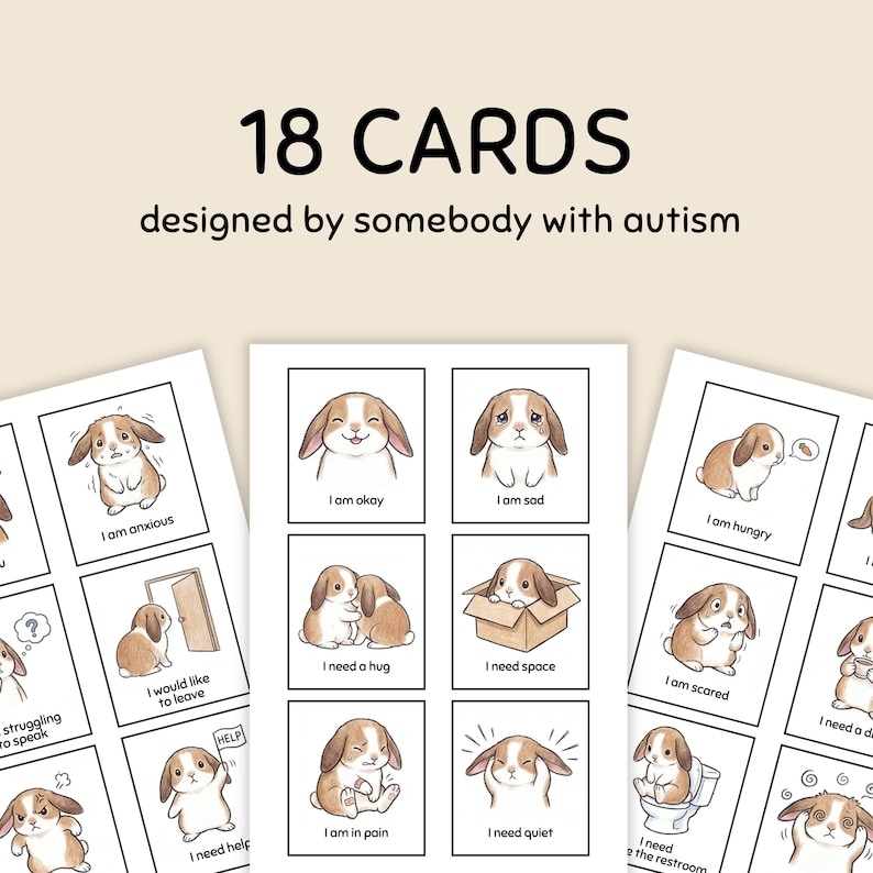 Autism Communication Cards for Meltdowns, Sensory Overload, ADHD ...