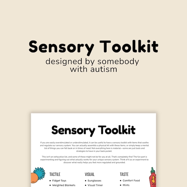 Autism Sensory Toolkit - Etsy UK