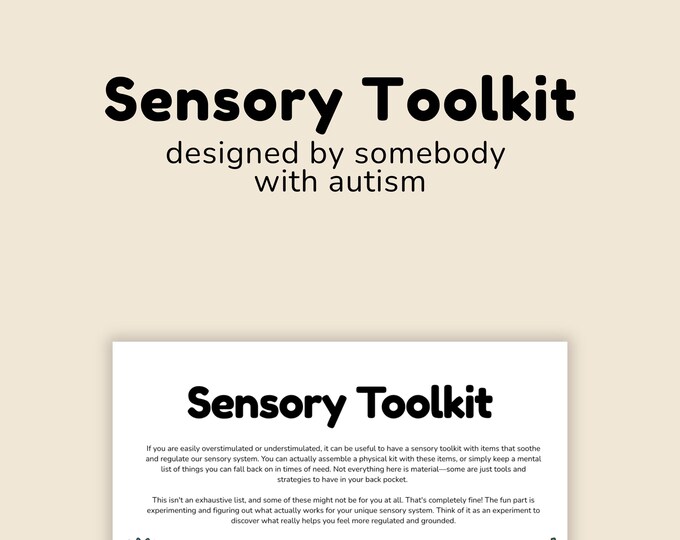 Autism Sensory Toolkit With Ideas for Emotional Self Regulation and ...