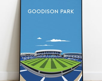 Everton Goodison Park Print Everton Poster Everton Gift Print Wall Art ...