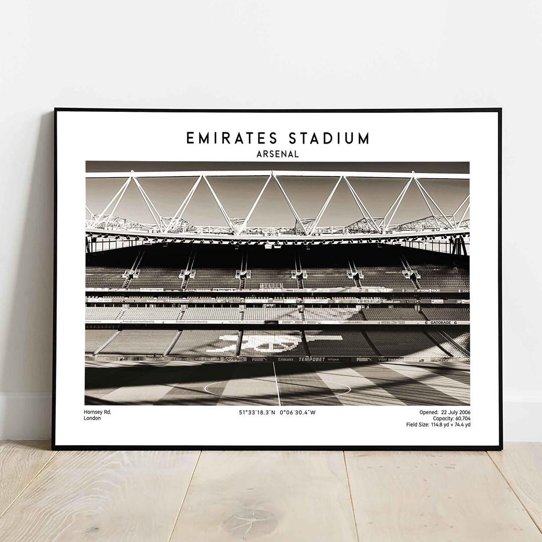 Emirates Stadium Wall Art Poster Print Arsenal Stadium Football Fans ...