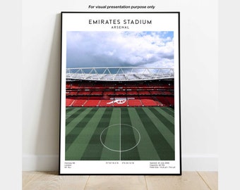 Arsenal Emirates Stadium Illustration Arsenal Print Arsenal Poster ...