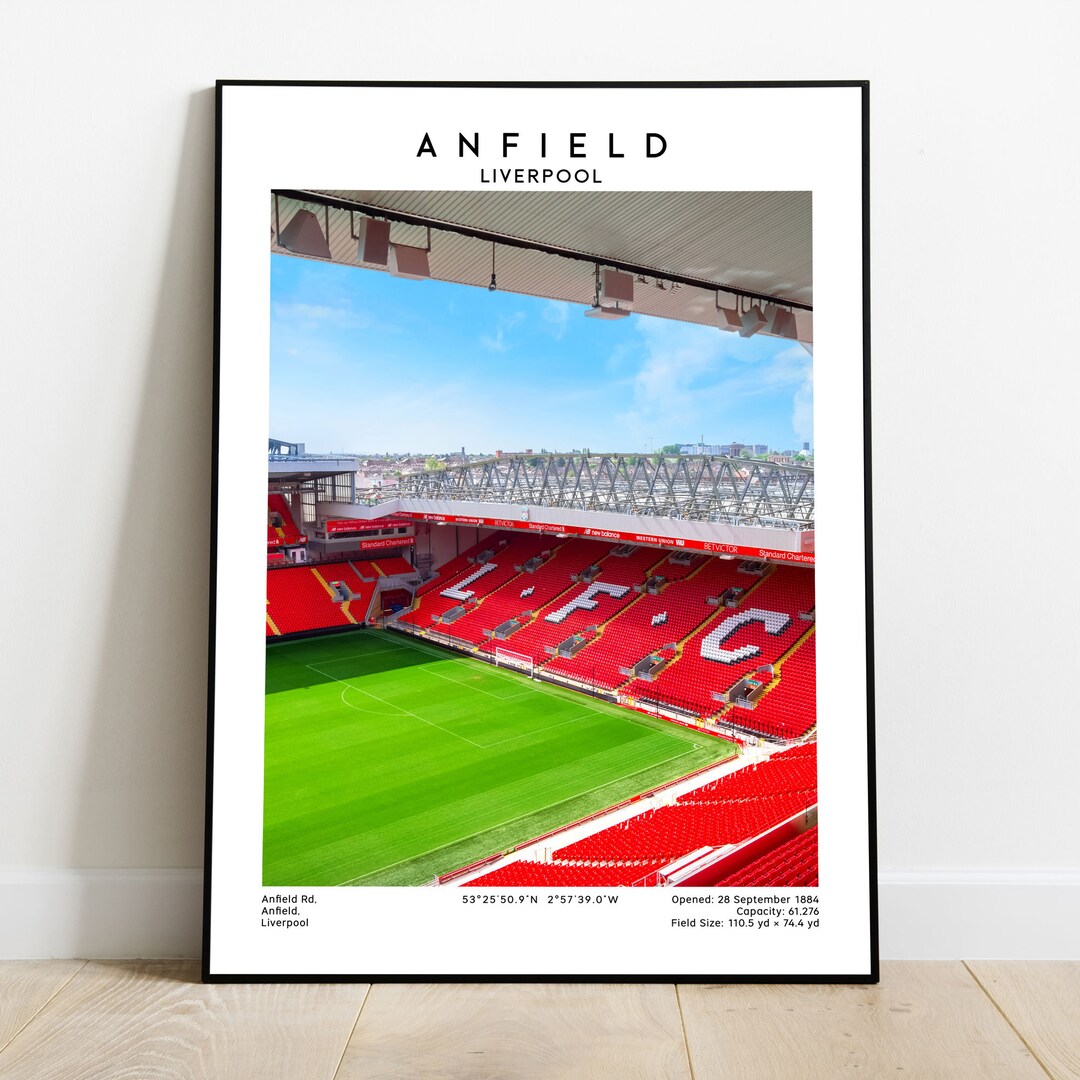 Anfield Stadium Poster Print LFC Wall Art Liverpool Fans Gift YNWA ...