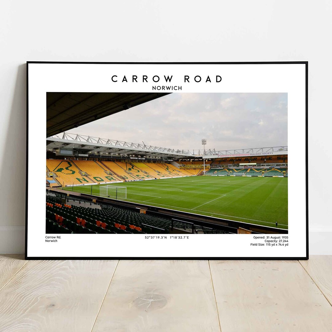 Curo Road Norwich Football Stade Poster Geburtstags-Geschenke - Etsy.de