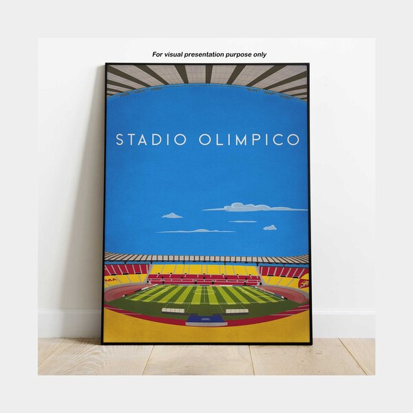Roma Stadium Poster - Etsy