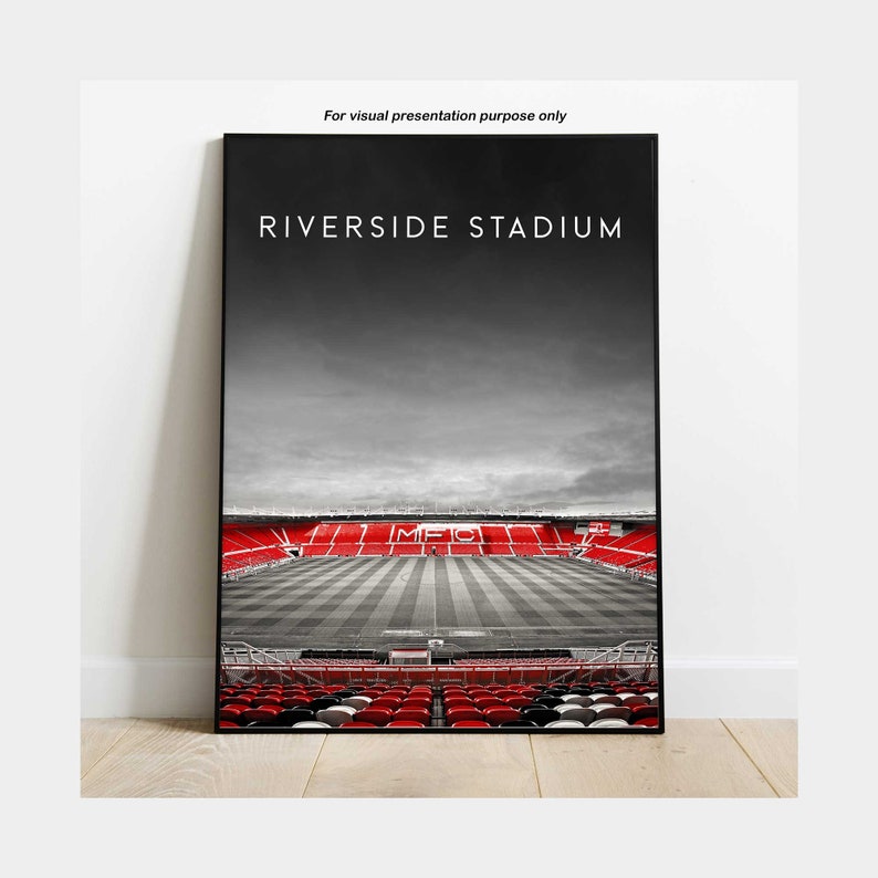 Riverside Stadium Art Print Middlesbrough Stadium Poster MFC Football ...