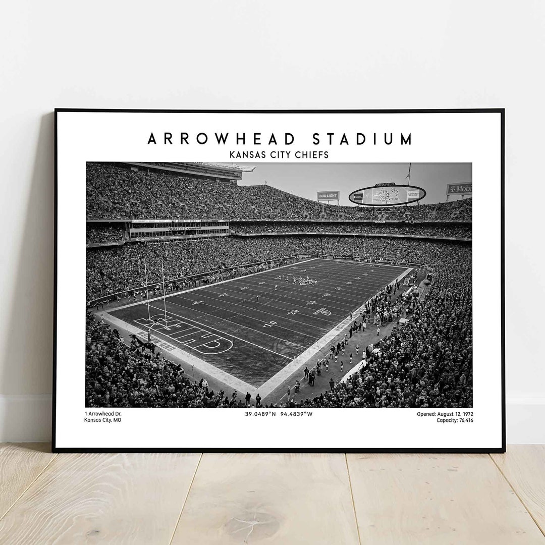 Arrowhead Stadium Kansas City Chiefs Poster Print Football Lovers NFL ...