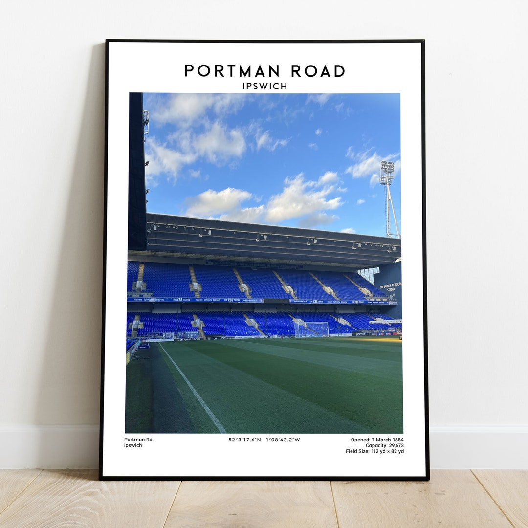 Portman Road Ipswich Town Stadium Poster Football Art Print Birthday ...