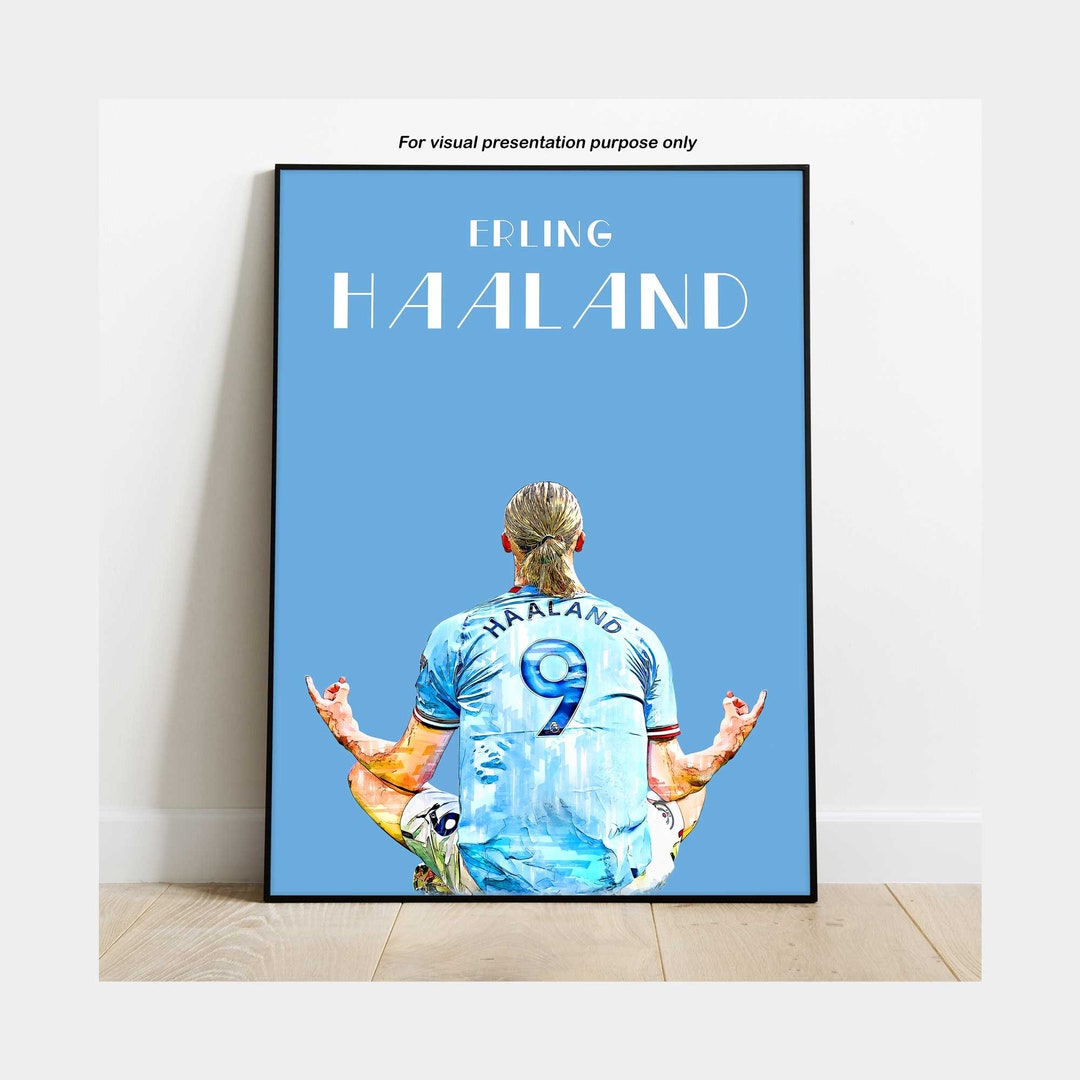 Erling Haaland Poster Art Print Haaland Print Manchester City Fans Gift ...