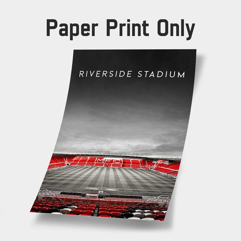 Riverside Stadium Art Print Middlesbrough Stadium Poster MFC Football ...