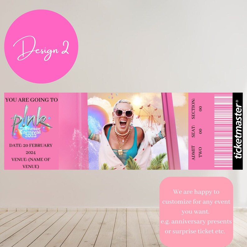 Unofficial Pink Summer Carnival Souvenir Tickets - Etsy