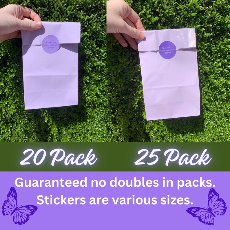 Olivia Rodrigo Mystery Sticker Bags Mystery Box, Mystery Bags, Stickers ...