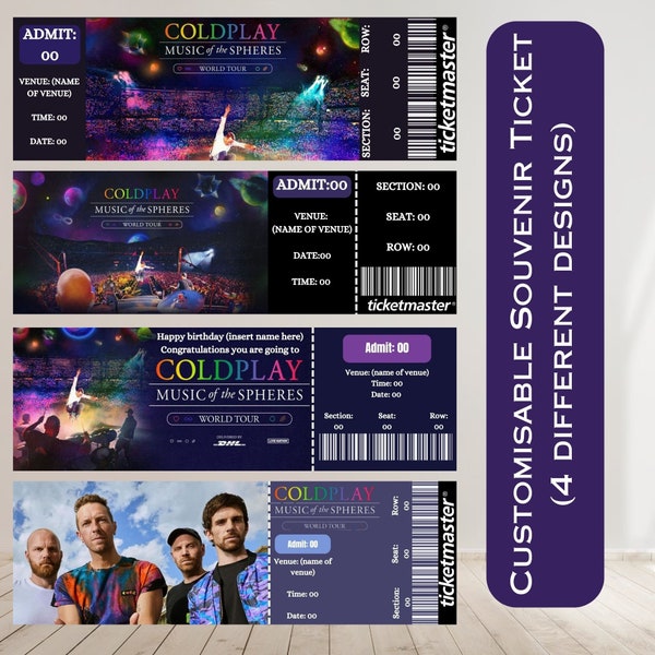 Coldplay Spheres Ticket - Etsy