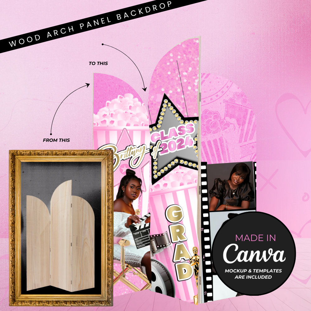 Wood Arched Panel Backdrop Mockup| | Design Template| Instant Download ...