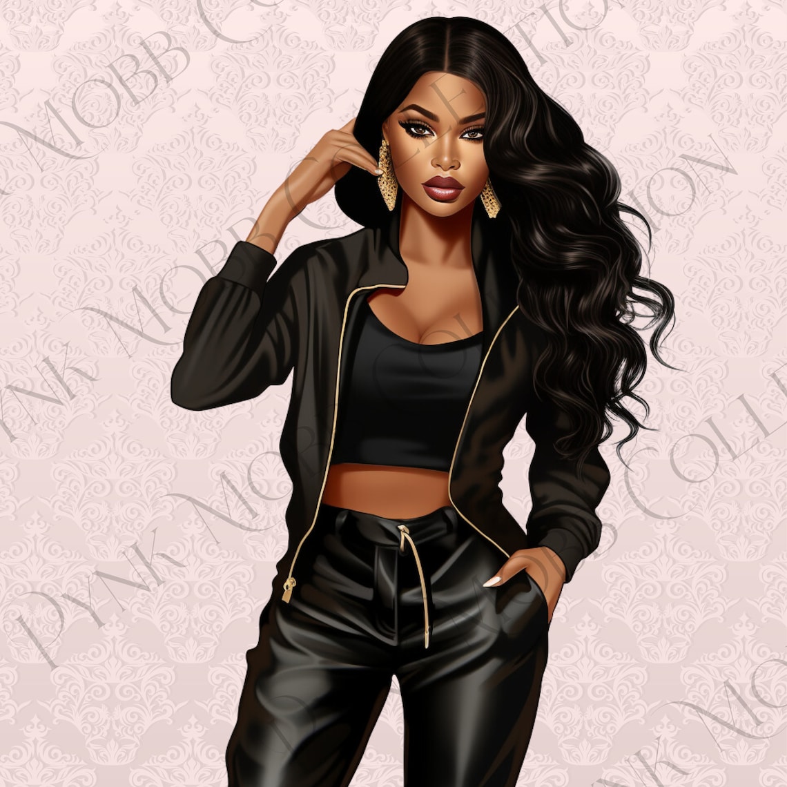 Boss Baddies Clipart Fashion Girl Clipart Fashion Illustration Girl ...