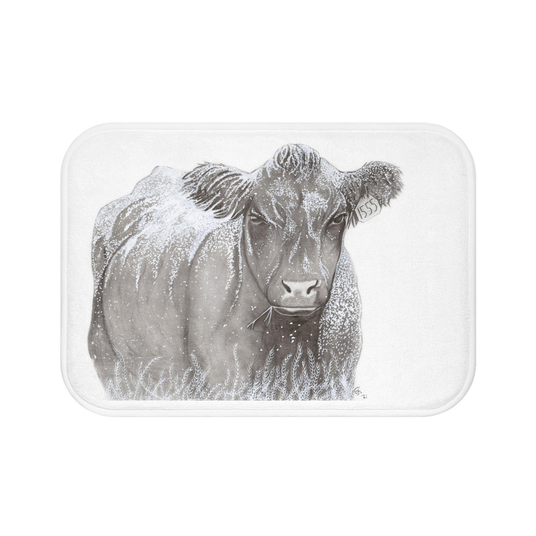 Western Cow Bath Mat - Etsy