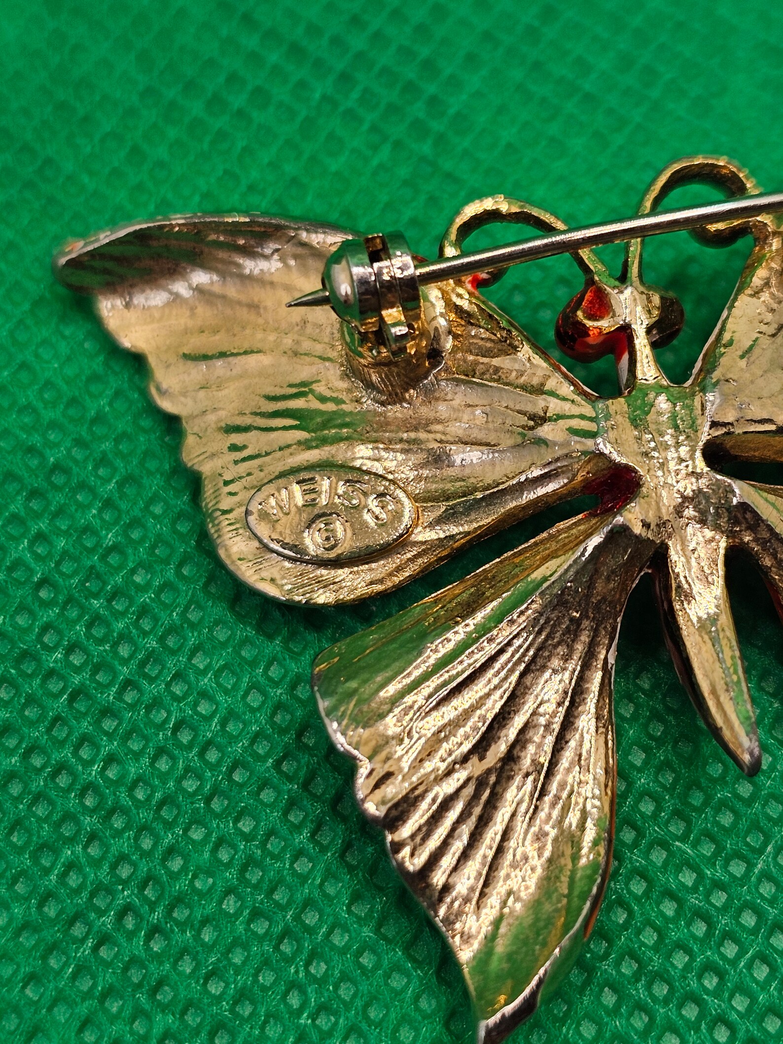 Vintage Signed Weiss Butterfly Brooch - Etsy