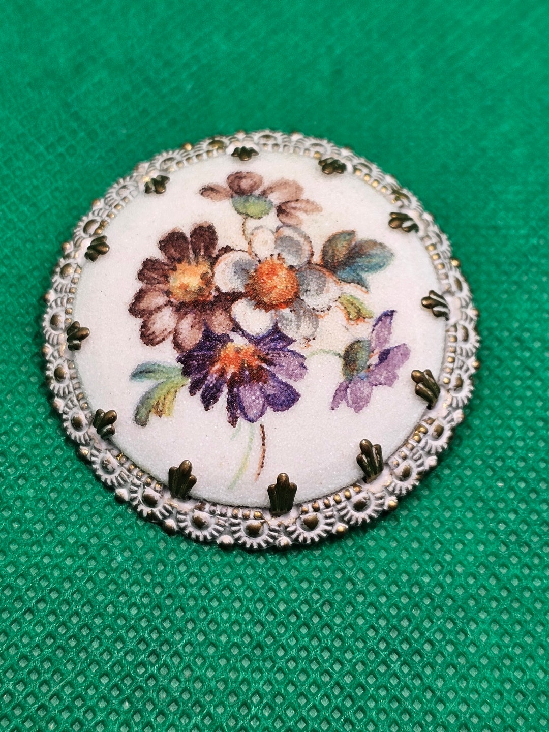 Beautiful Vintage West Germany Floral Brooch - Etsy
