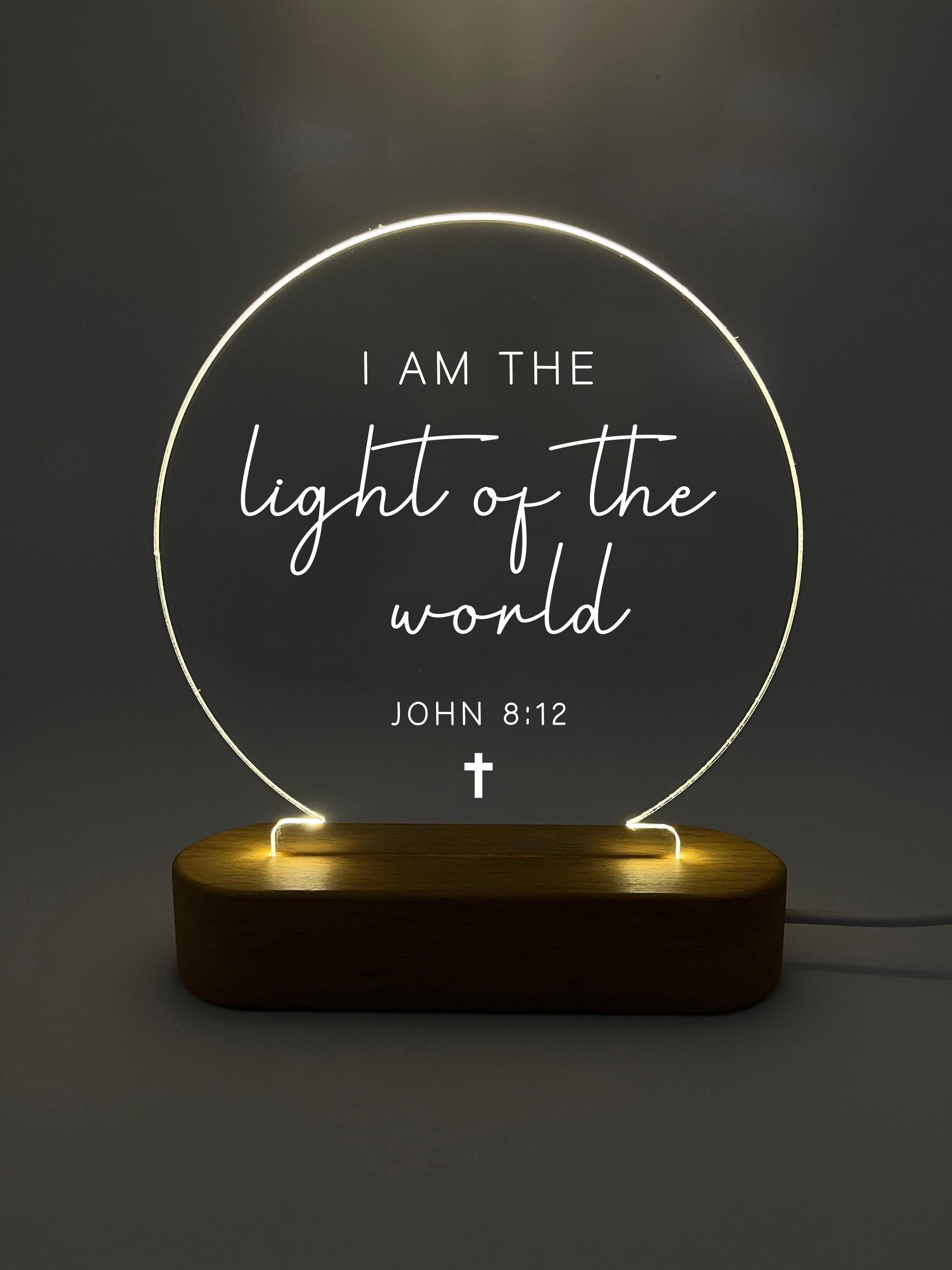 Custom Bible Verse LED Light: Personalized Christian Gift - Etsy