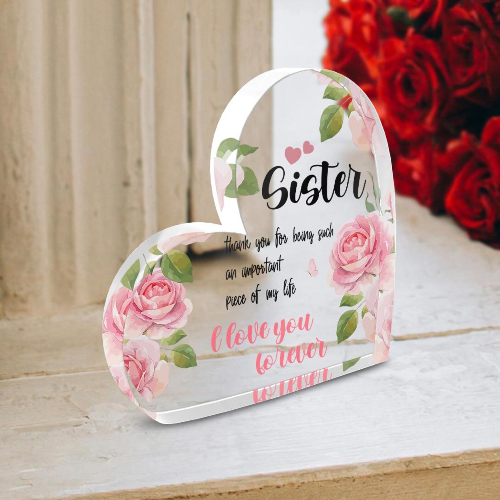 Heart Shape Acrylic Block, Free Standing Acrylic Block, Heart Acrylic ...