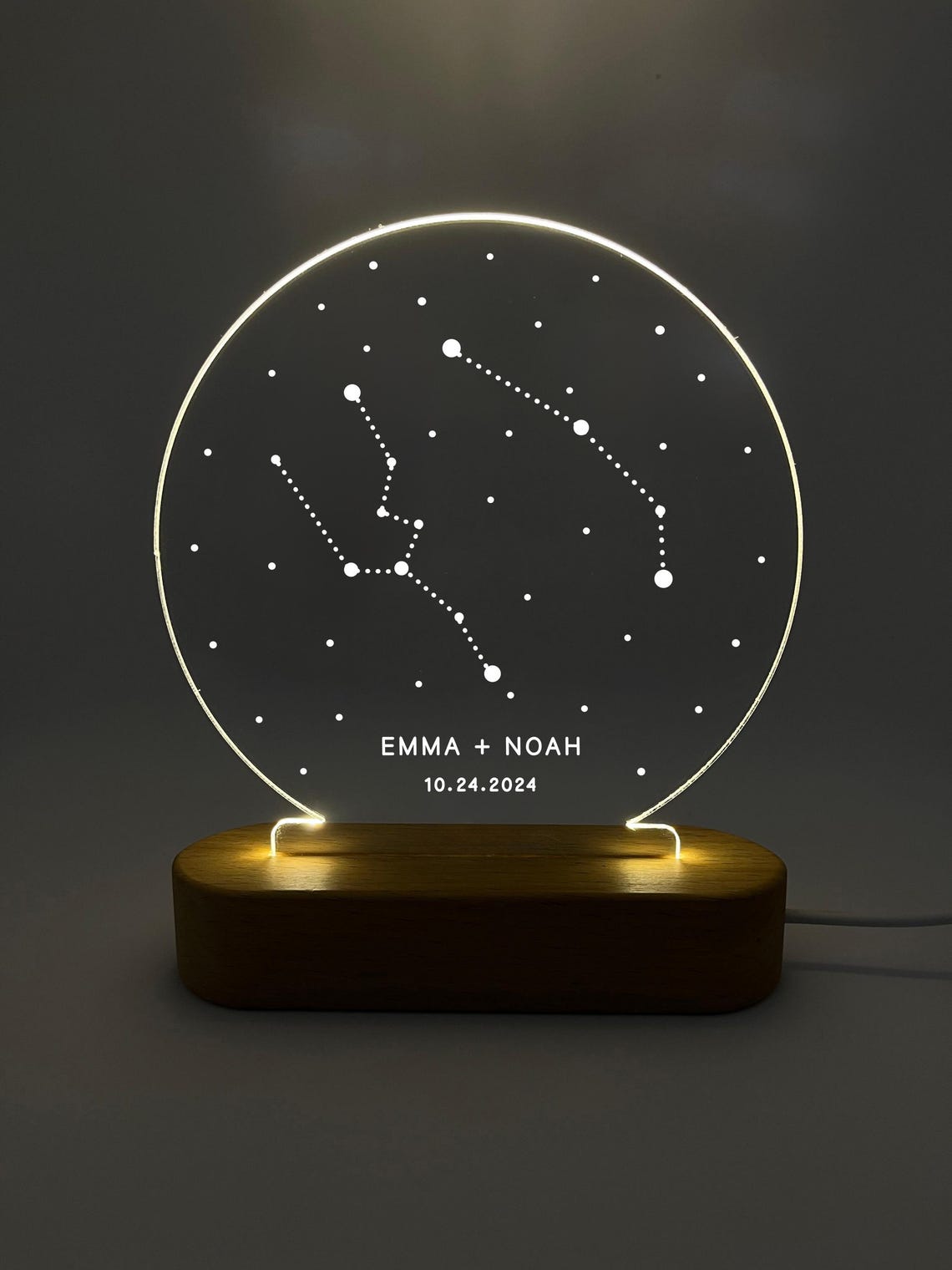 Personalized Zodiac LED Light • Couples Gift • Anniversary Gift ...