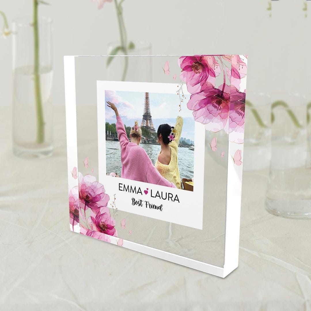 Acrylic Glass Photo Frame Block, Custom Acrylic Block Photo, Crystal ...