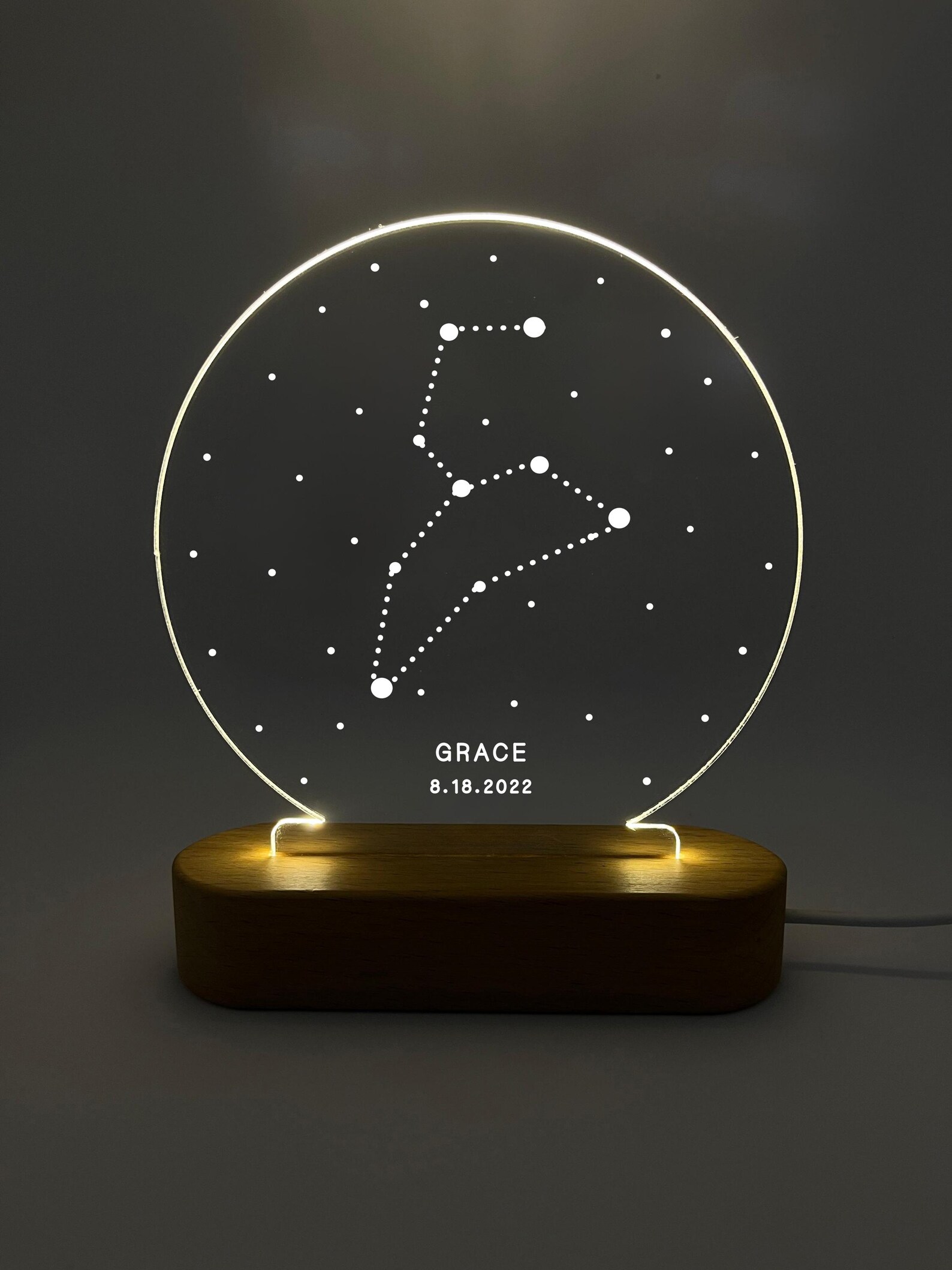 Personalized Zodiac LED Light • Couples Gift • Anniversary Gift ...