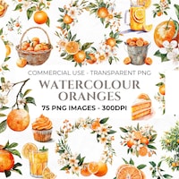 Juicy Orange Clipart Bundle: Splash Effect Fruit Art (digital Download ...