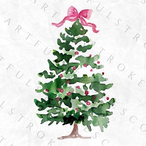 Watercolour Christmas Trees Clipart, Christmas Invitations Clipart ...