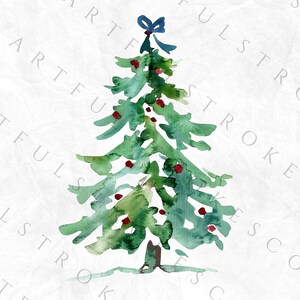 Watercolour Christmas Trees Clipart, Christmas Invitations Clipart ...
