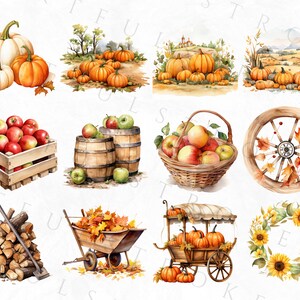 100 Watercolour Autumn Clipart, Cozy Fall Clipart Bundle, Cozy Clipart ...