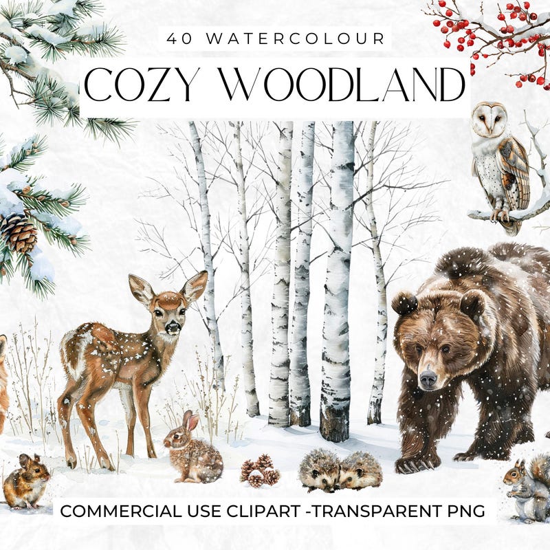 Woodland Clipart - Etsy