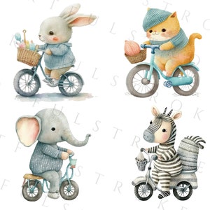 25 Baby Animals Clipart, Watercolour Nursery Clipart, Baby Animals on ...