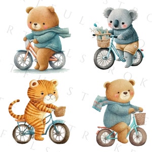 25 Baby Animals Clipart, Watercolour Nursery Clipart, Baby Animals on ...