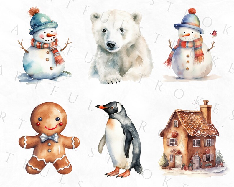 Classic Christmas Clipart, Christmas Tree, Cute, PNG Bundle ...