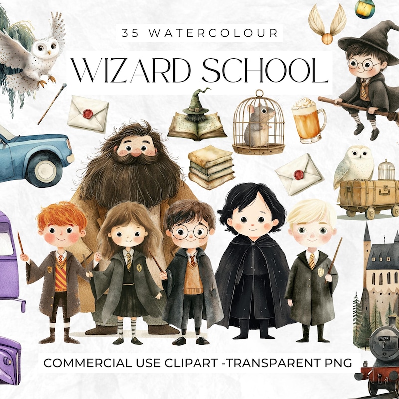 Wizard Owls Clipart - Etsy UK