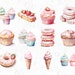 40 Watercolour Sweets Clipart, Deserts Clipart, Candy PNG Bundle ...