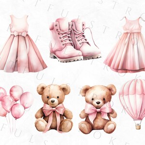 40 Watercolour Baby Shower Clipart, Baby Girl Clipart, Newborn Baby ...