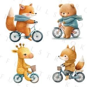 25 Baby Animals Clipart, Watercolour Nursery Clipart, Baby Animals on ...